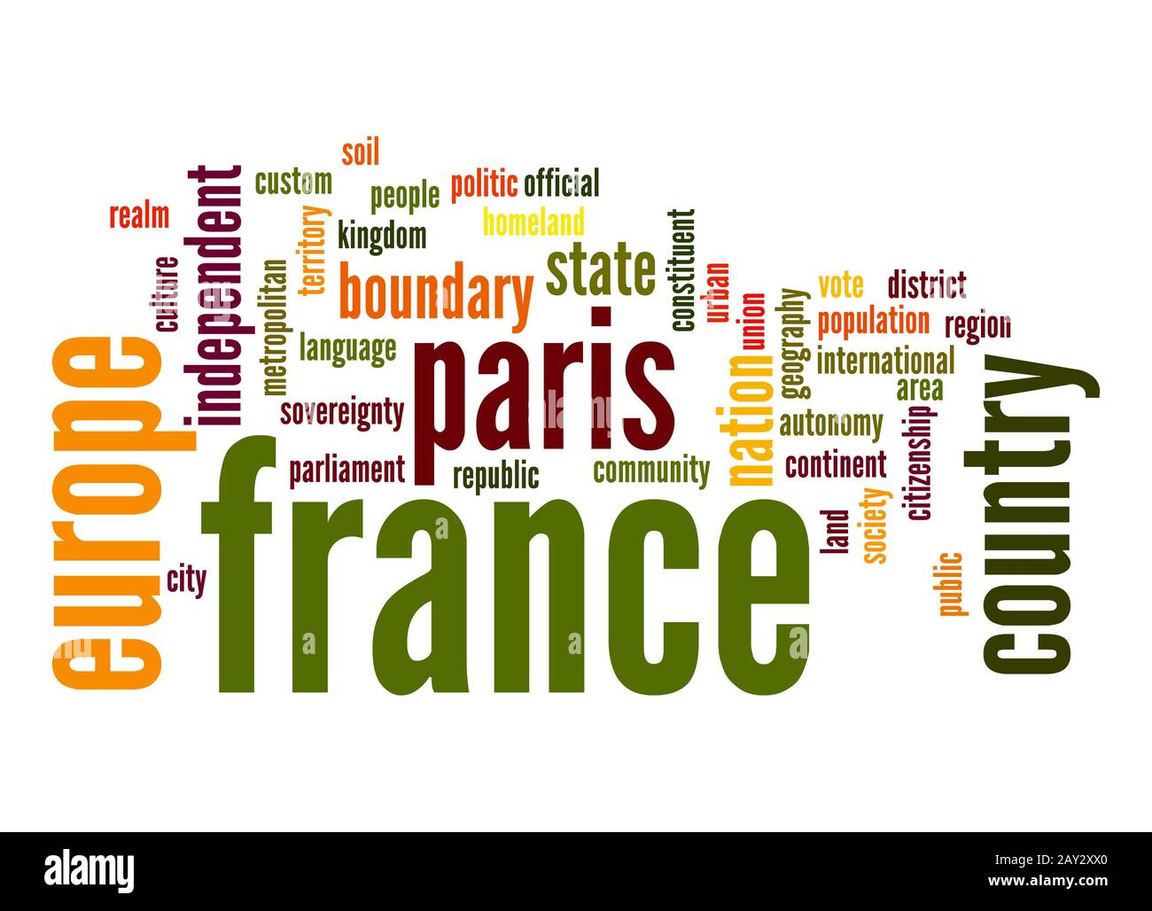 France word cloud Stock Photo - Alamy