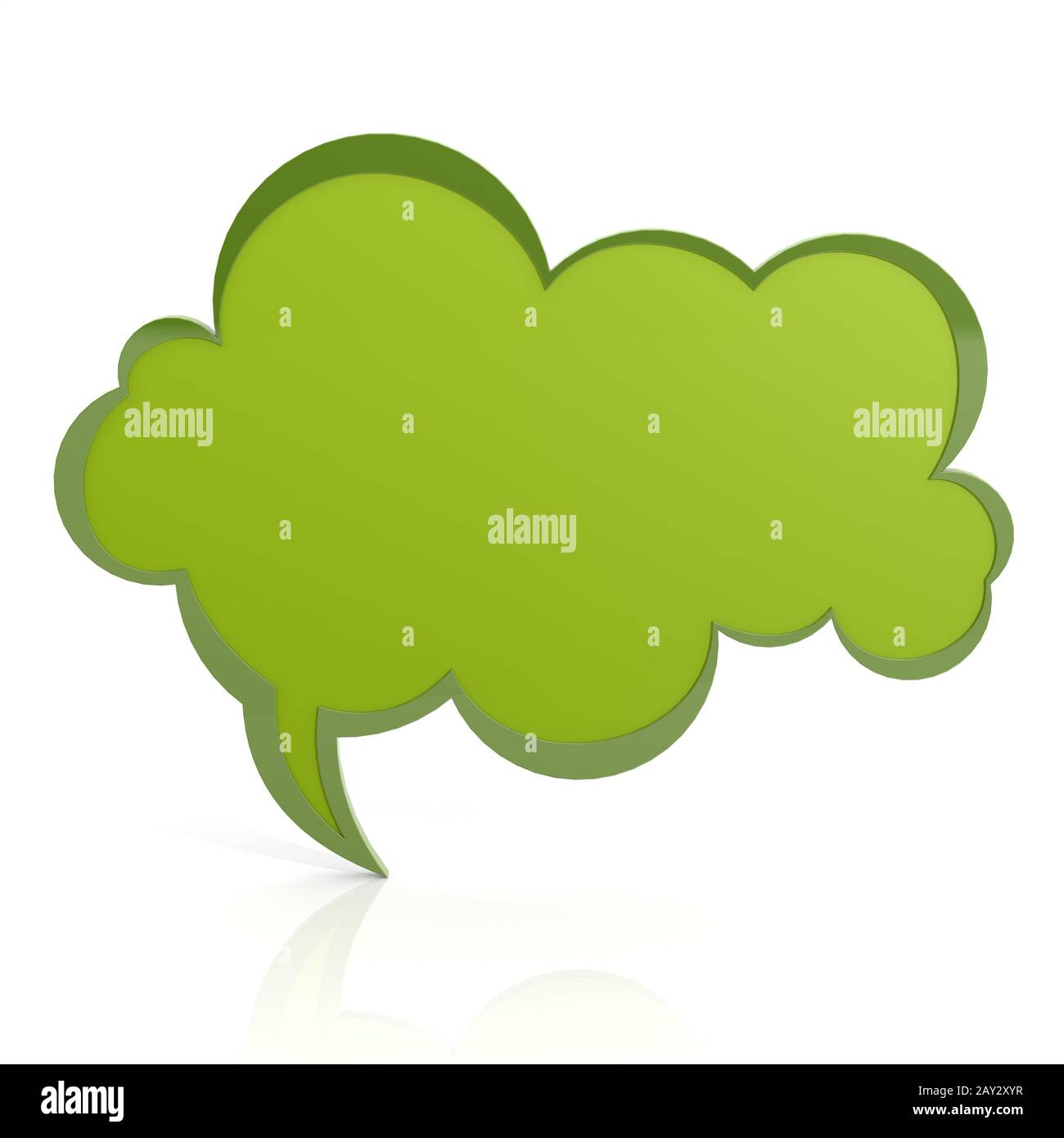 Green speech bubble Stock Photo - Alamy