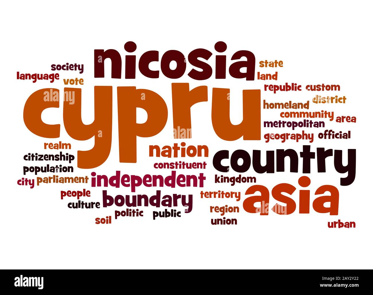 Cyprus word cloud Stock Photo - Alamy