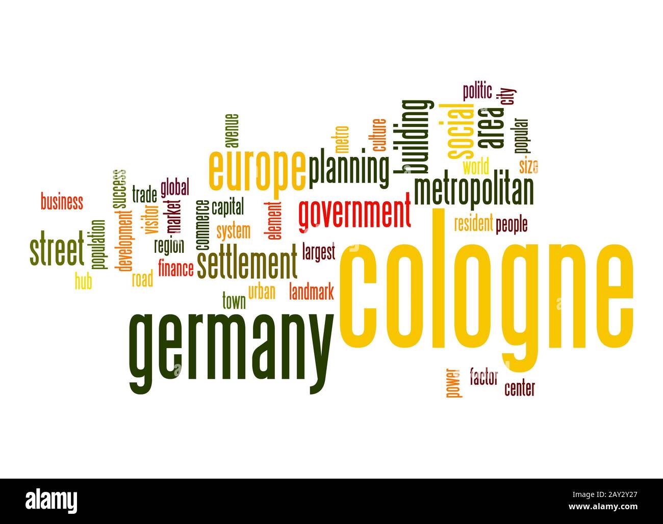 Cologne word cloud Stock Photo - Alamy