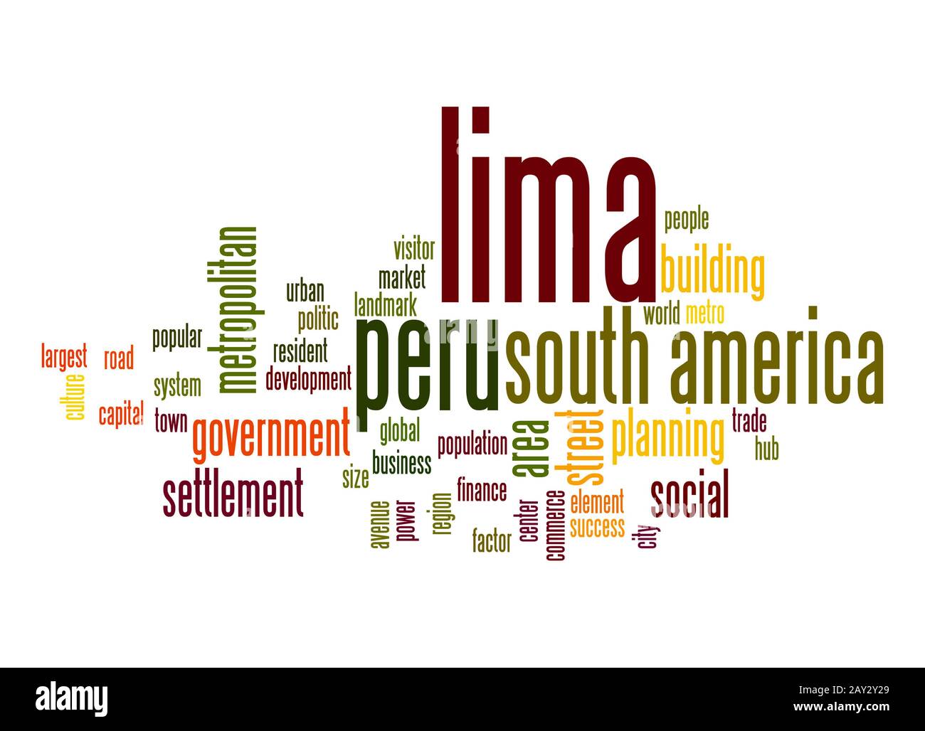 Lima word cloud Stock Photo - Alamy