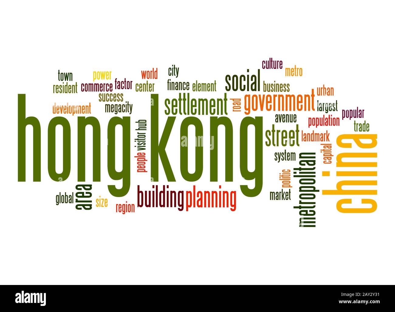 Hong Kong word cloud Stock Photo - Alamy