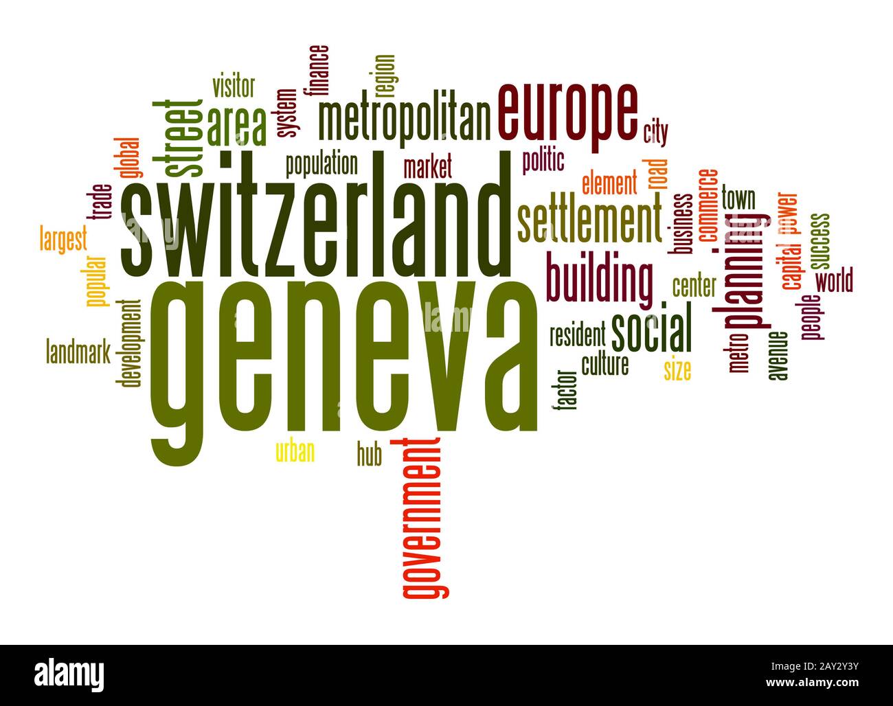 Geneva word cloud Stock Photo - Alamy