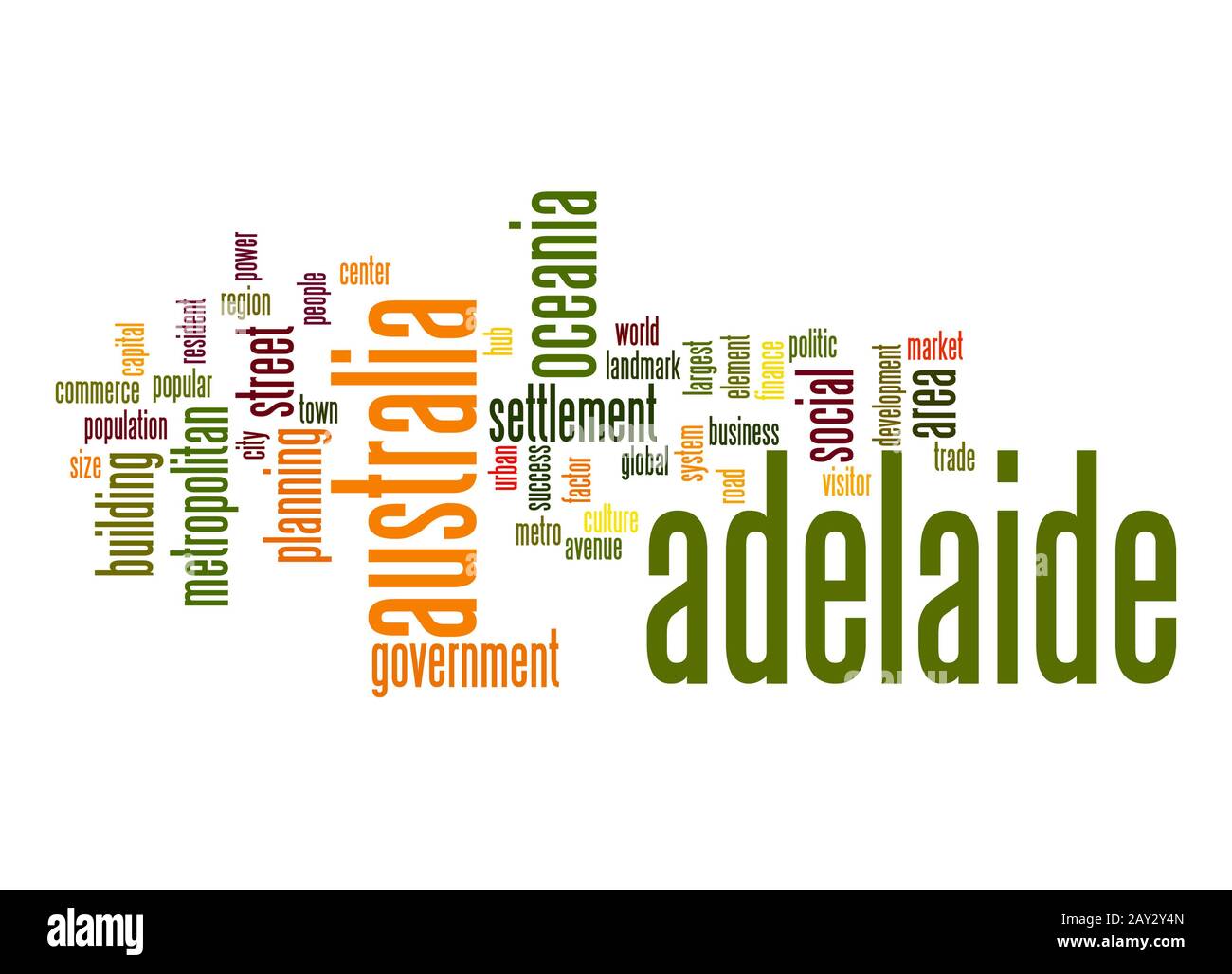 Adelaide word cloud Stock Photo - Alamy