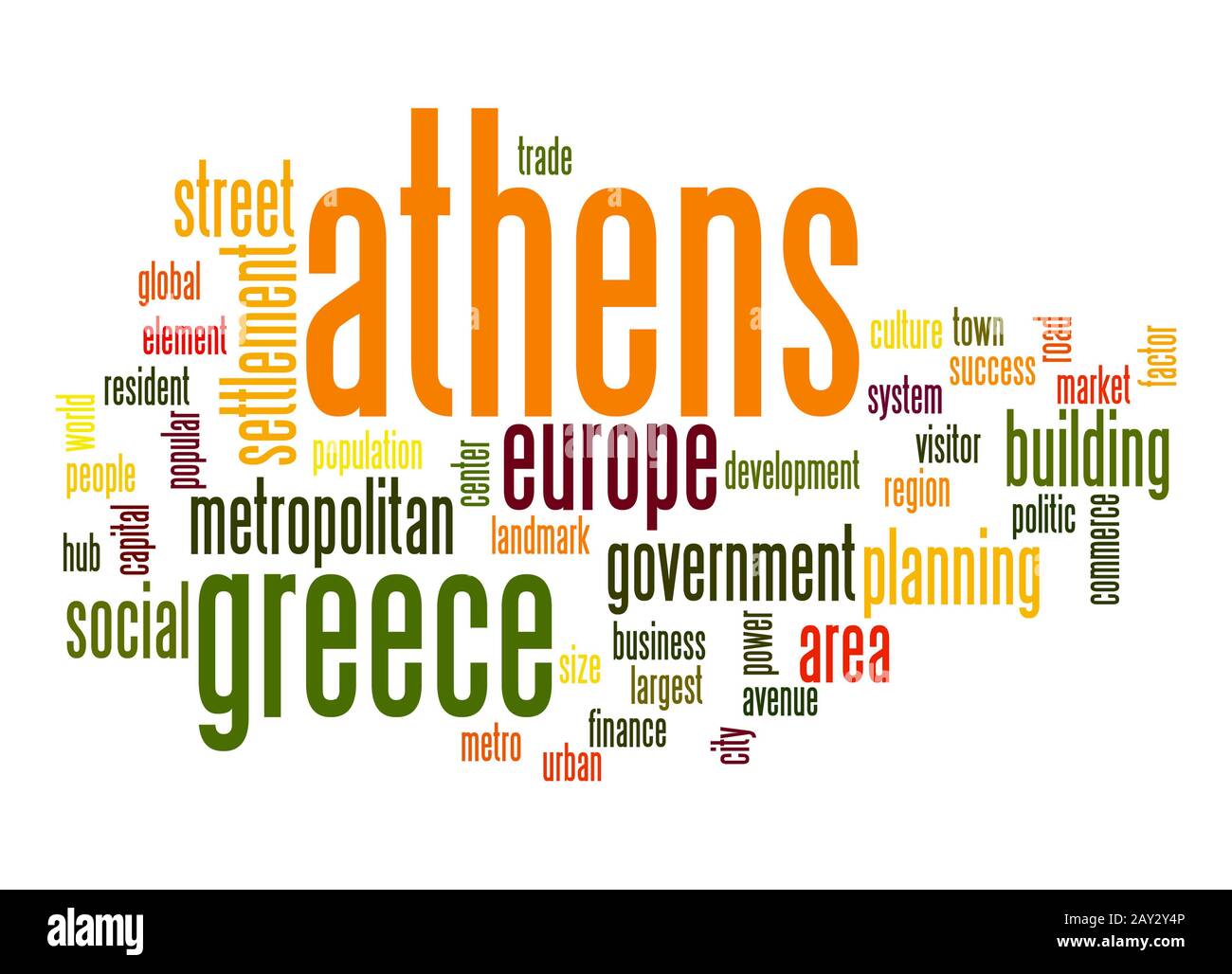 Athens word cloud Stock Photo - Alamy