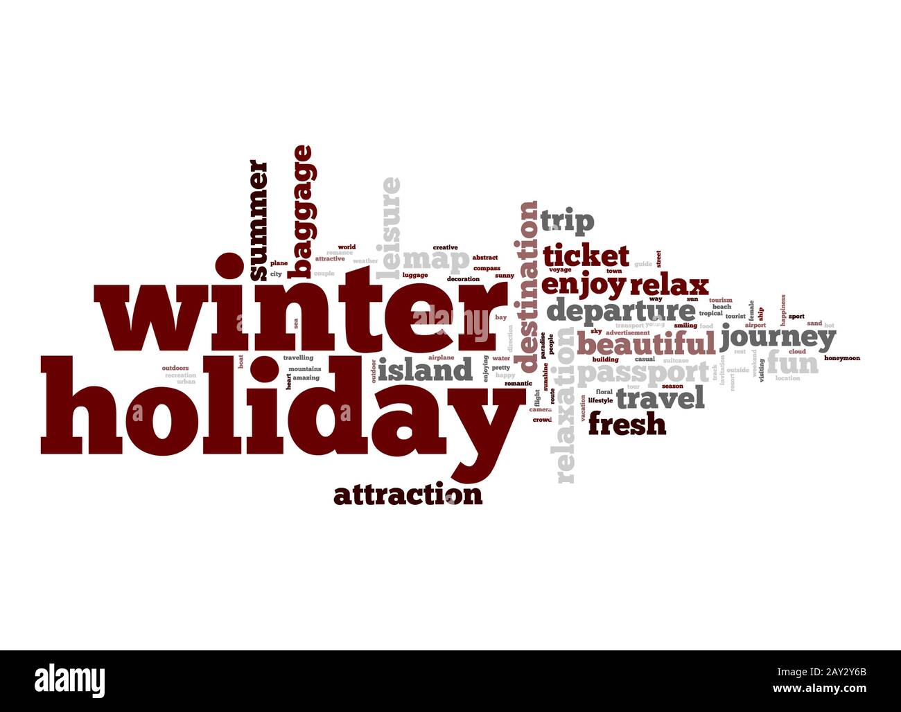 Winter holiday word cloud Stock Photo - Alamy