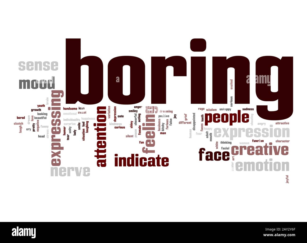 Boring word cloud Stock Photo - Alamy