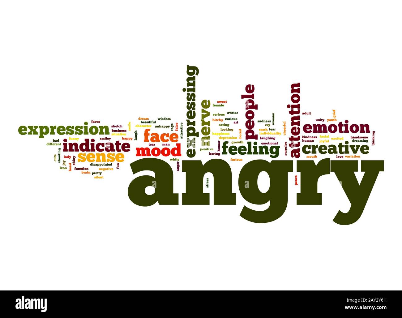 Angry word cloud Stock Photo - Alamy