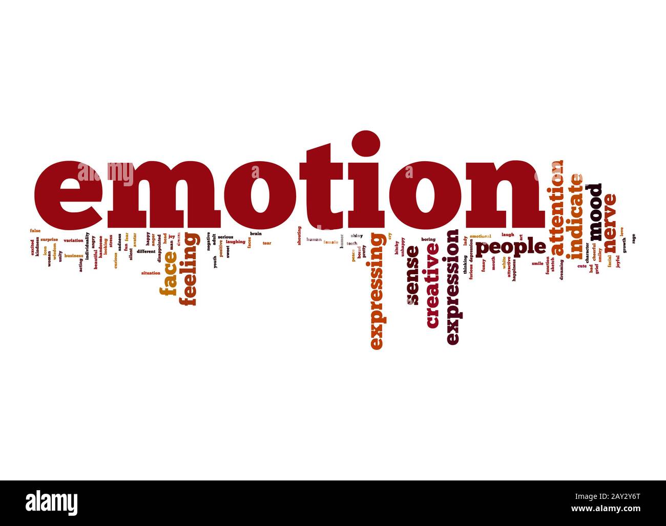 Emotion word cloud Stock Photo - Alamy