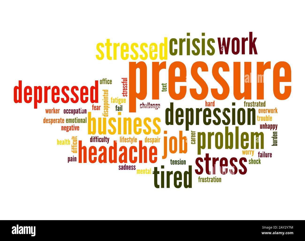 Pressure word cloud Stock Photo - Alamy