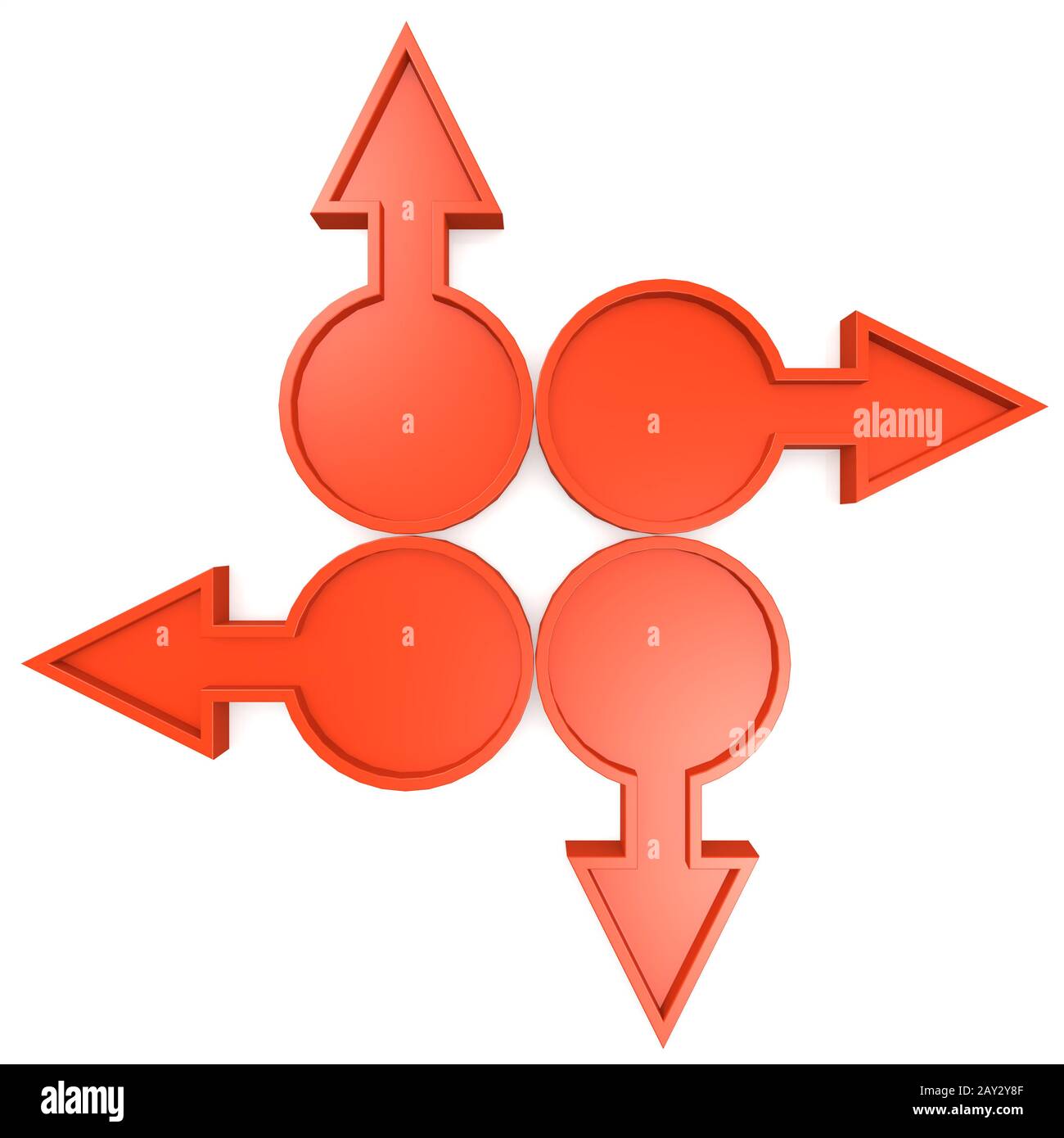 Red circle arrows Stock Photo - Alamy