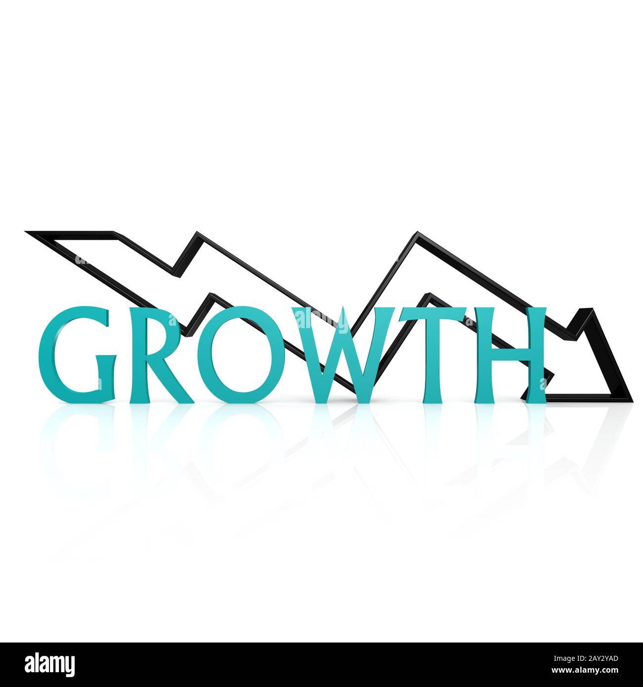 Growth down arrow Stock Photo - Alamy