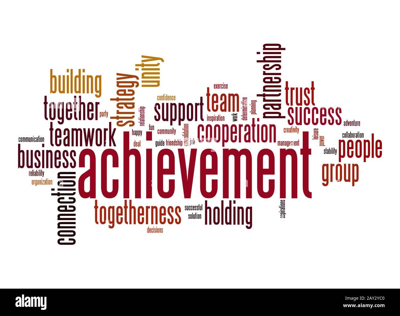 Achievement word cloud Stock Photo - Alamy