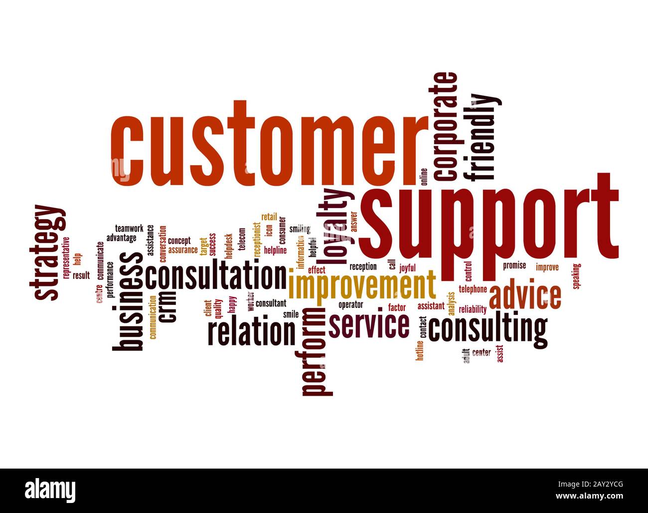 Customer support word cloud Stock Photo - Alamy