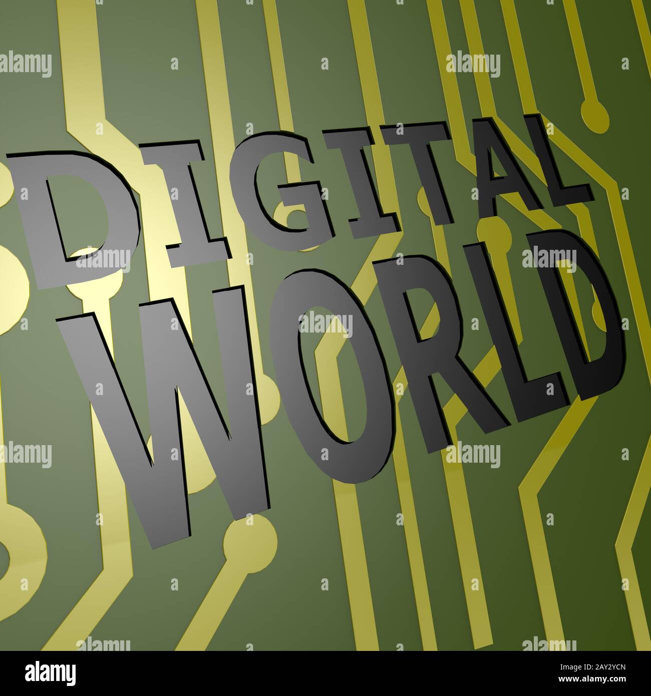 PCB Board with digital world Stock Photo - Alamy