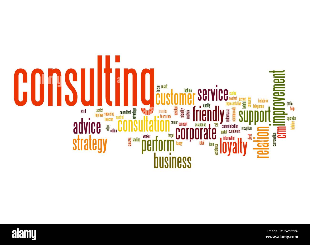 Consulting word cloud Stock Photo - Alamy