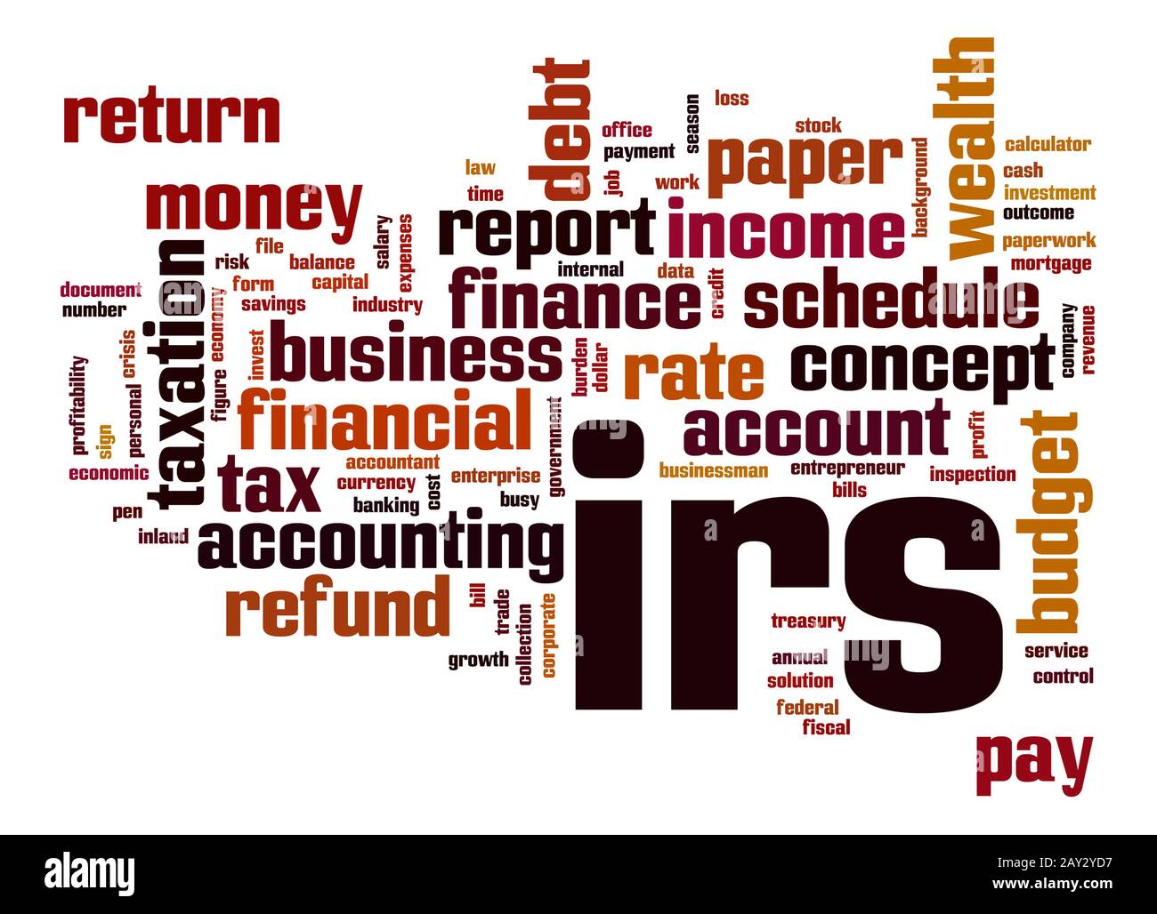 IRS word cloud Stock Photo - Alamy