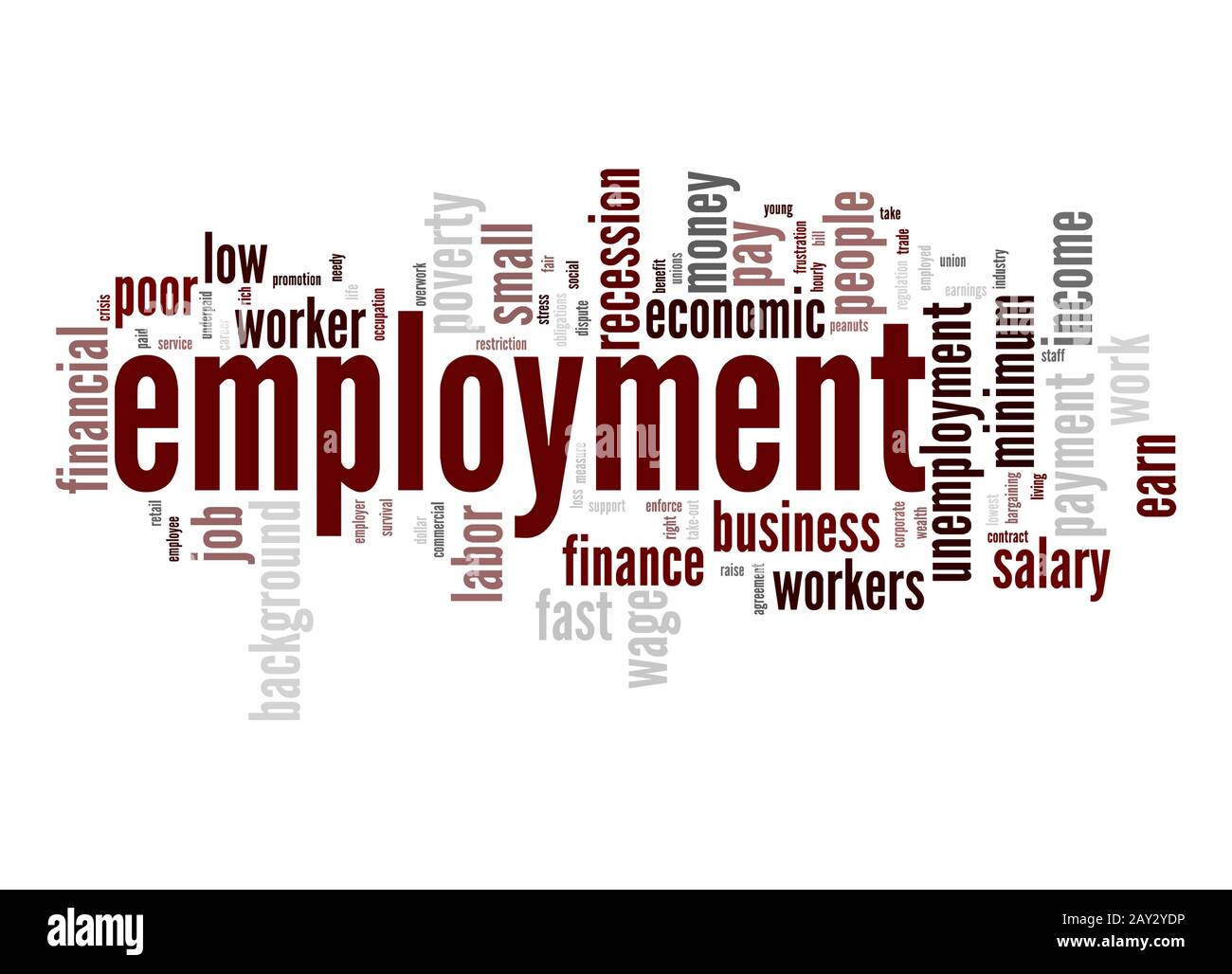 Employment word cloud Stock Photo - Alamy