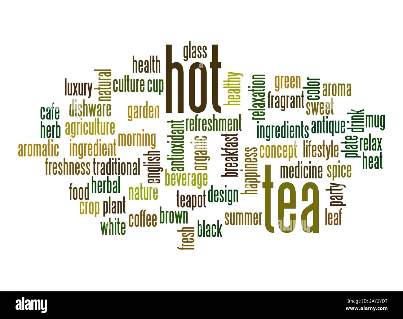 Hot tea word cloud Stock Photo - Alamy