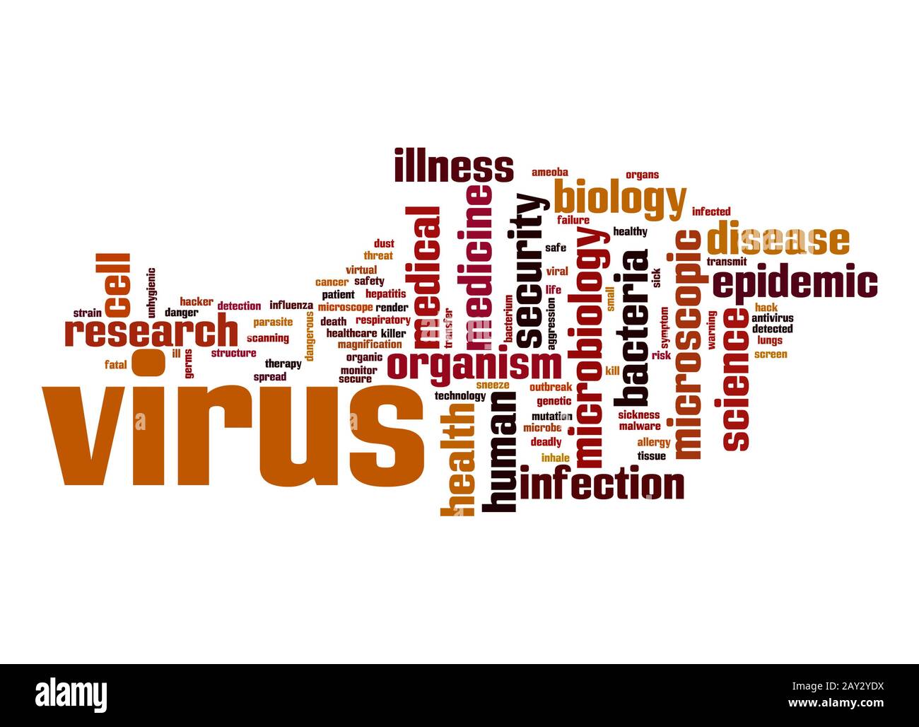 Virus word cloud Stock Photo - Alamy
