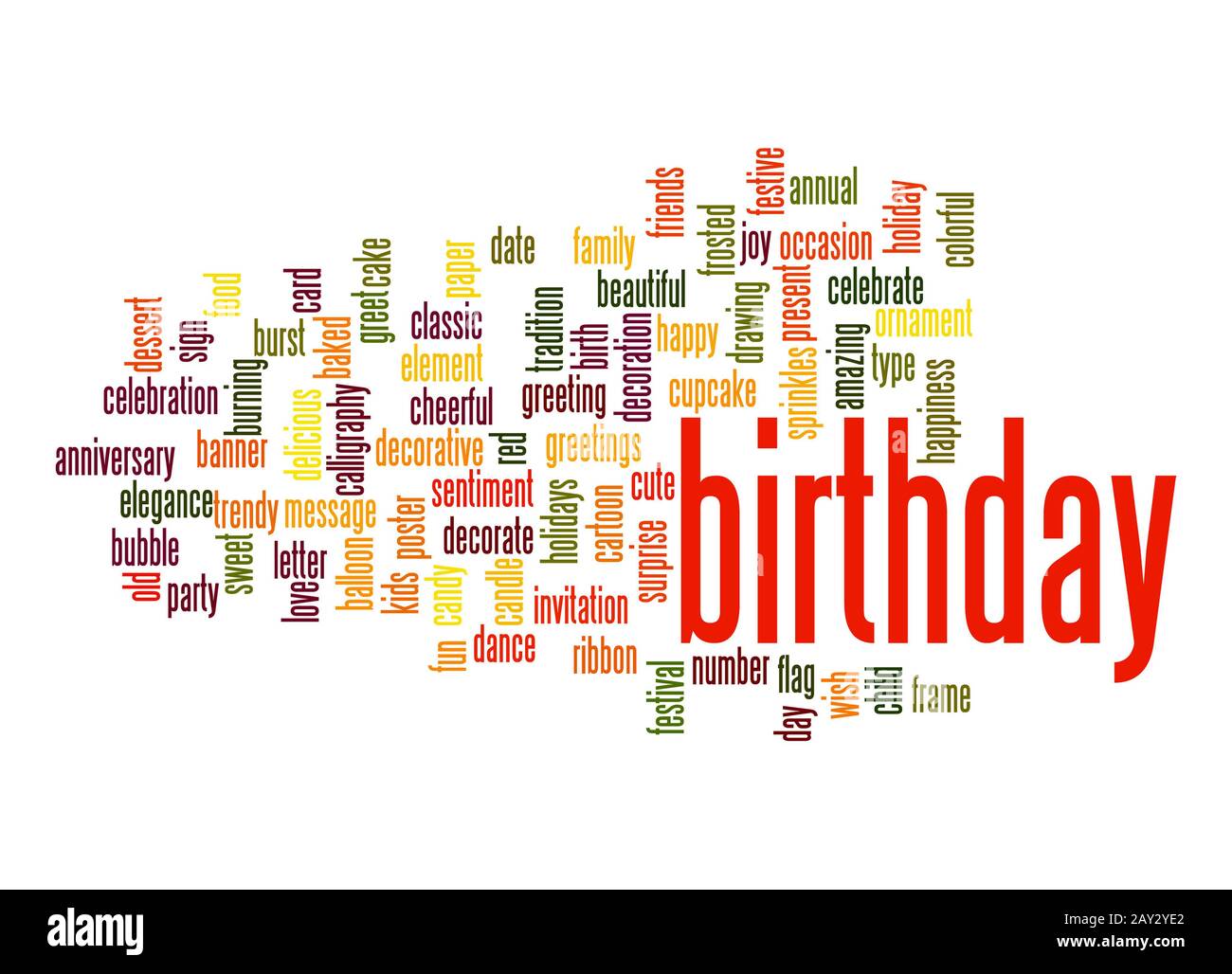 Candle happy birthday text Cut Out Stock Images & Pictures - Alamy