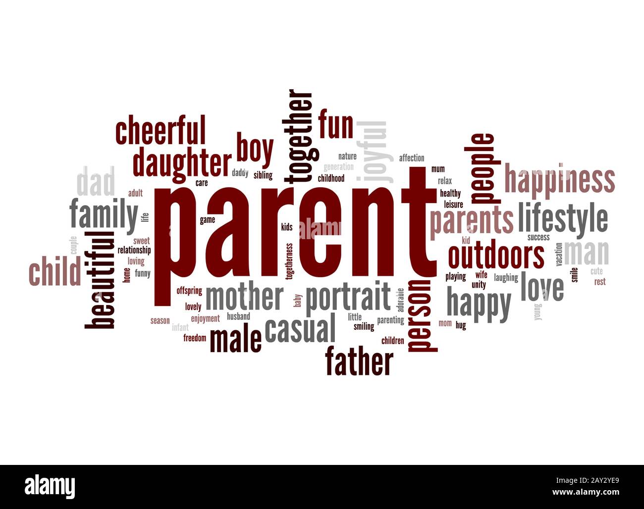 Parent word cloud Stock Photo - Alamy