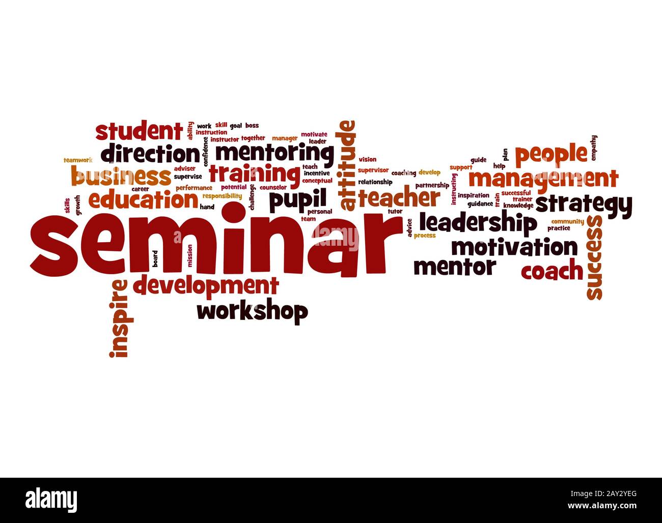 Seminar word cloud Stock Photo - Alamy