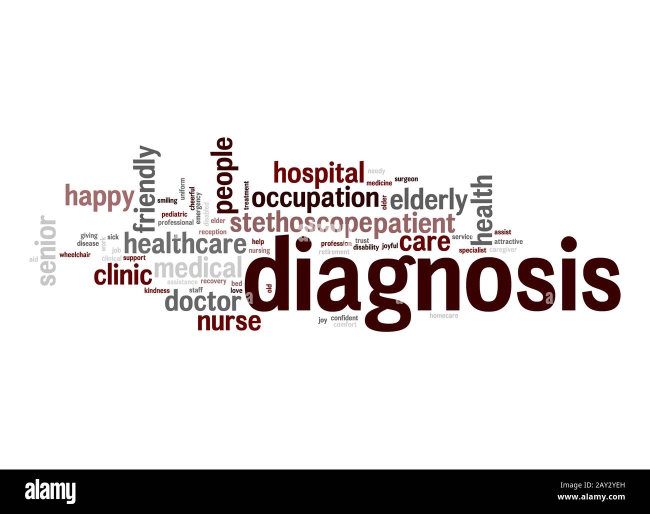 Diagnosis word cloud Stock Photo - Alamy