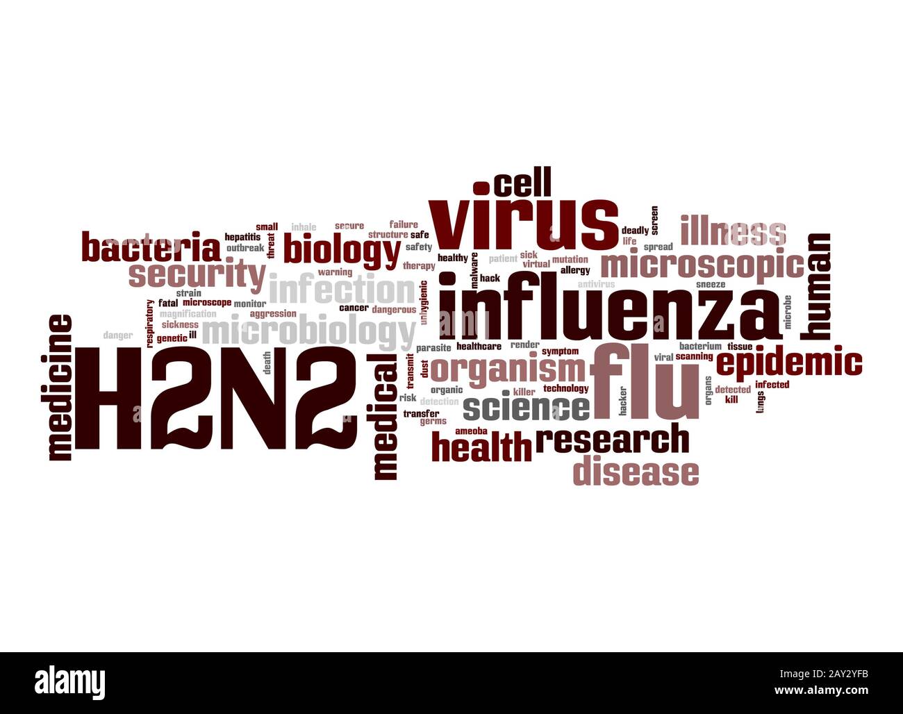 H2N2 word cloud Stock Photo - Alamy