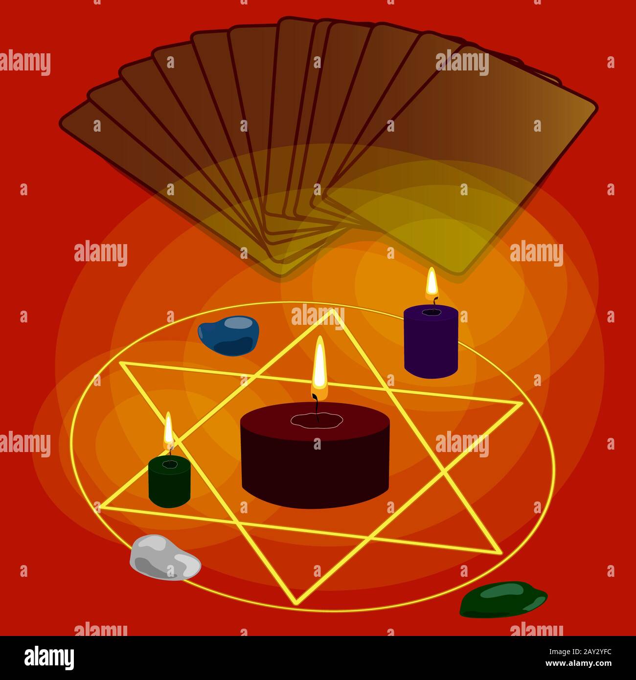 Magic and esotericism. .Fortune-telling on runes and maps .candles ...