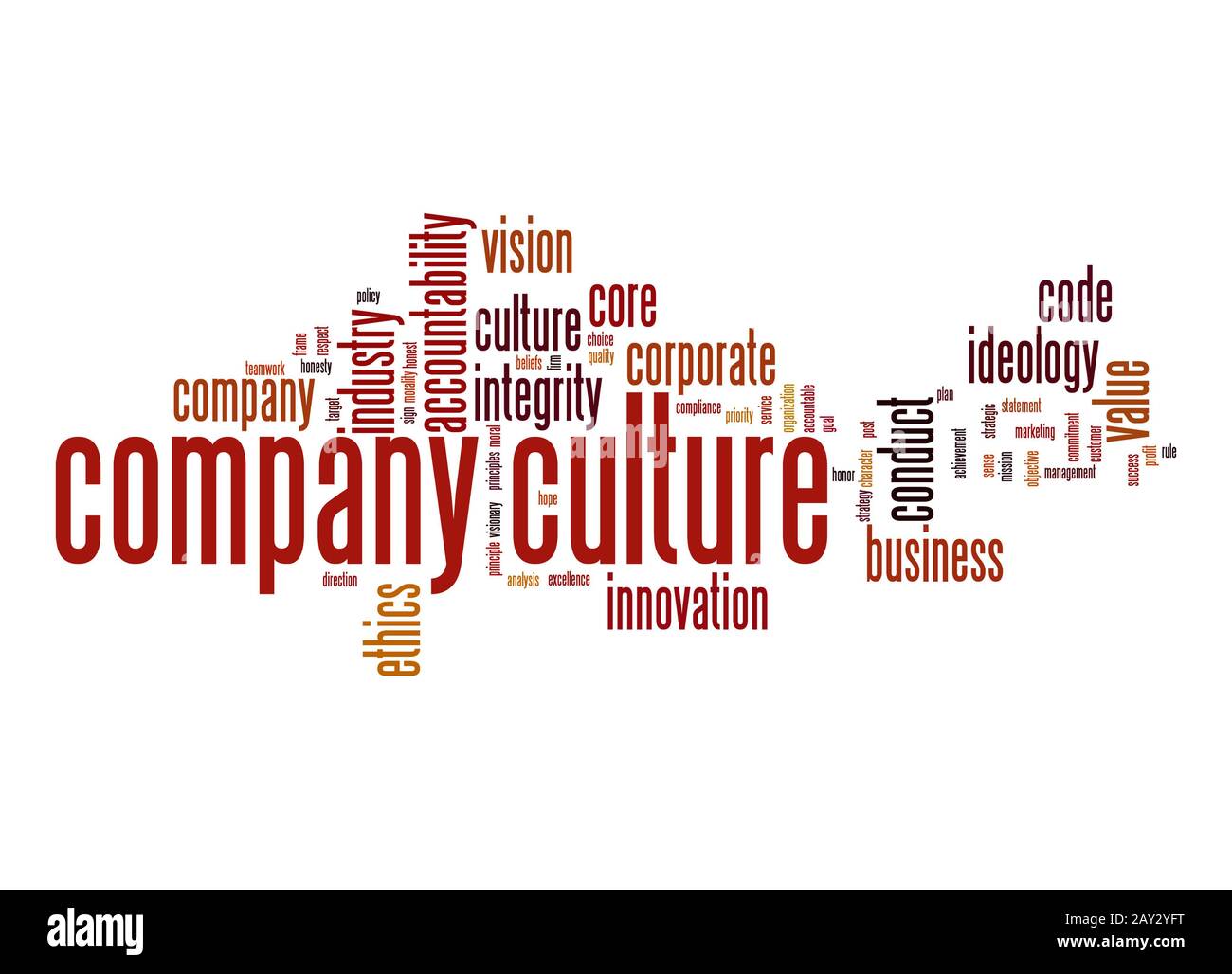 Company culture word cloud Stock Photo - Alamy