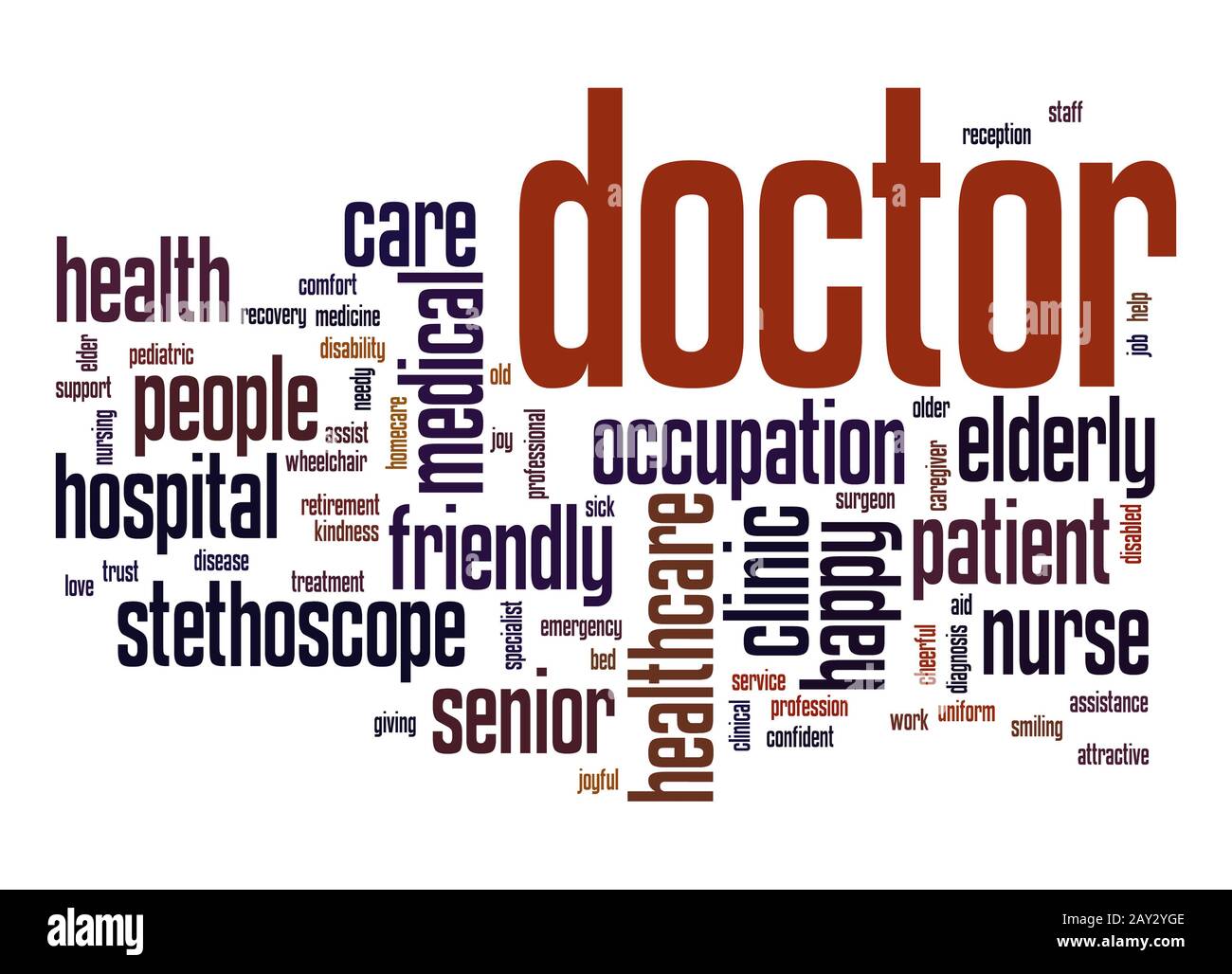 Doctor word cloud Stock Photo - Alamy