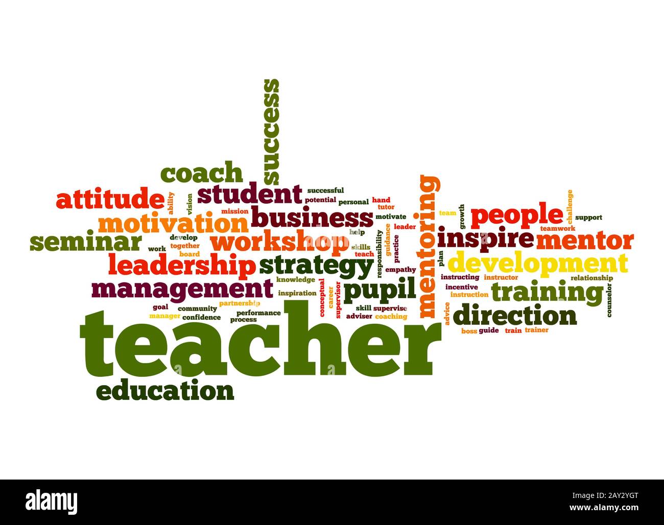 Teacher word cloud Stock Photo - Alamy