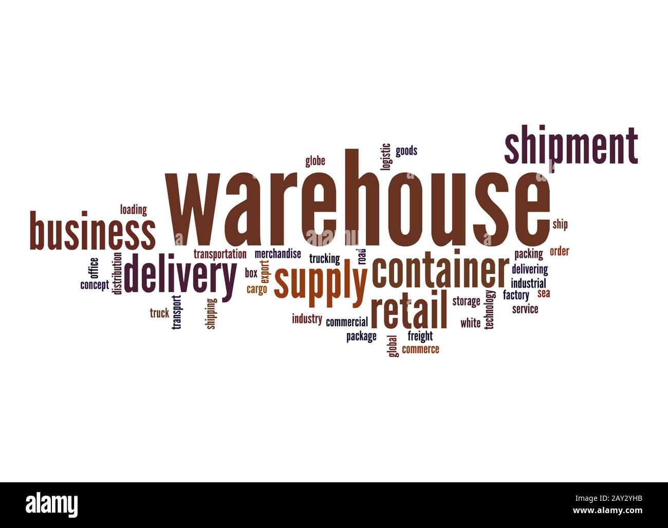 Warehouse word cloud Stock Photo - Alamy