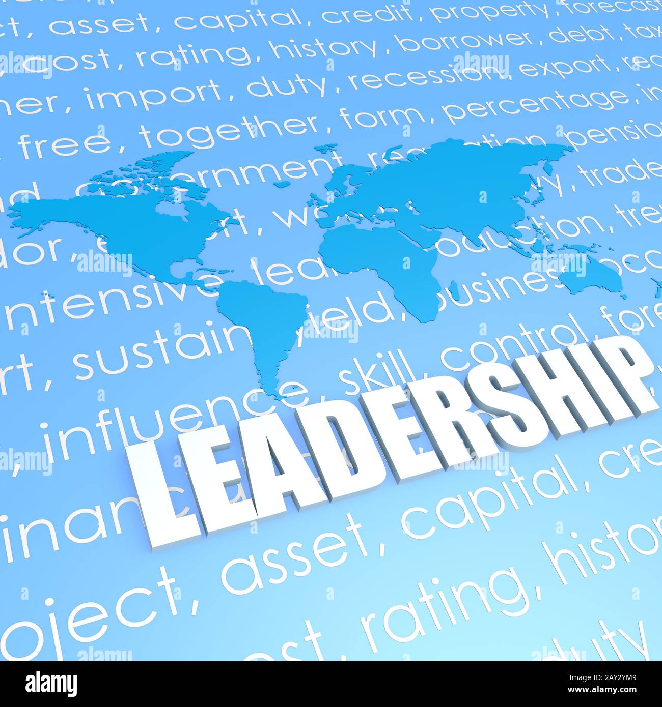 Leadership world map Stock Photo - Alamy