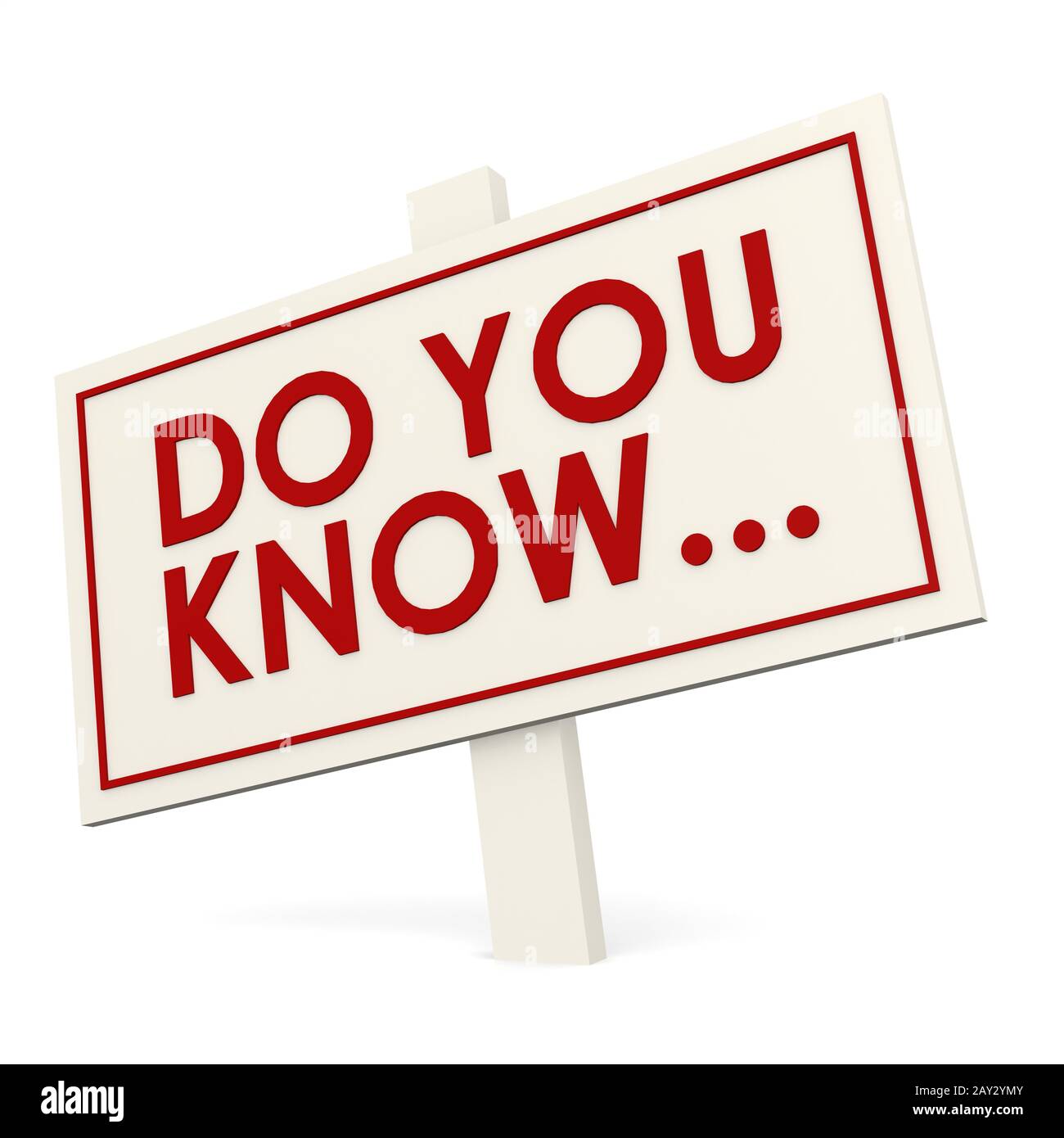 Do you know banner Stock Photo - Alamy