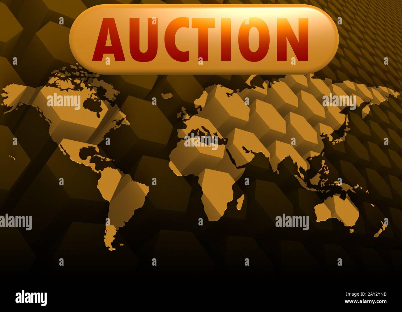 Auction world map Stock Photo - Alamy