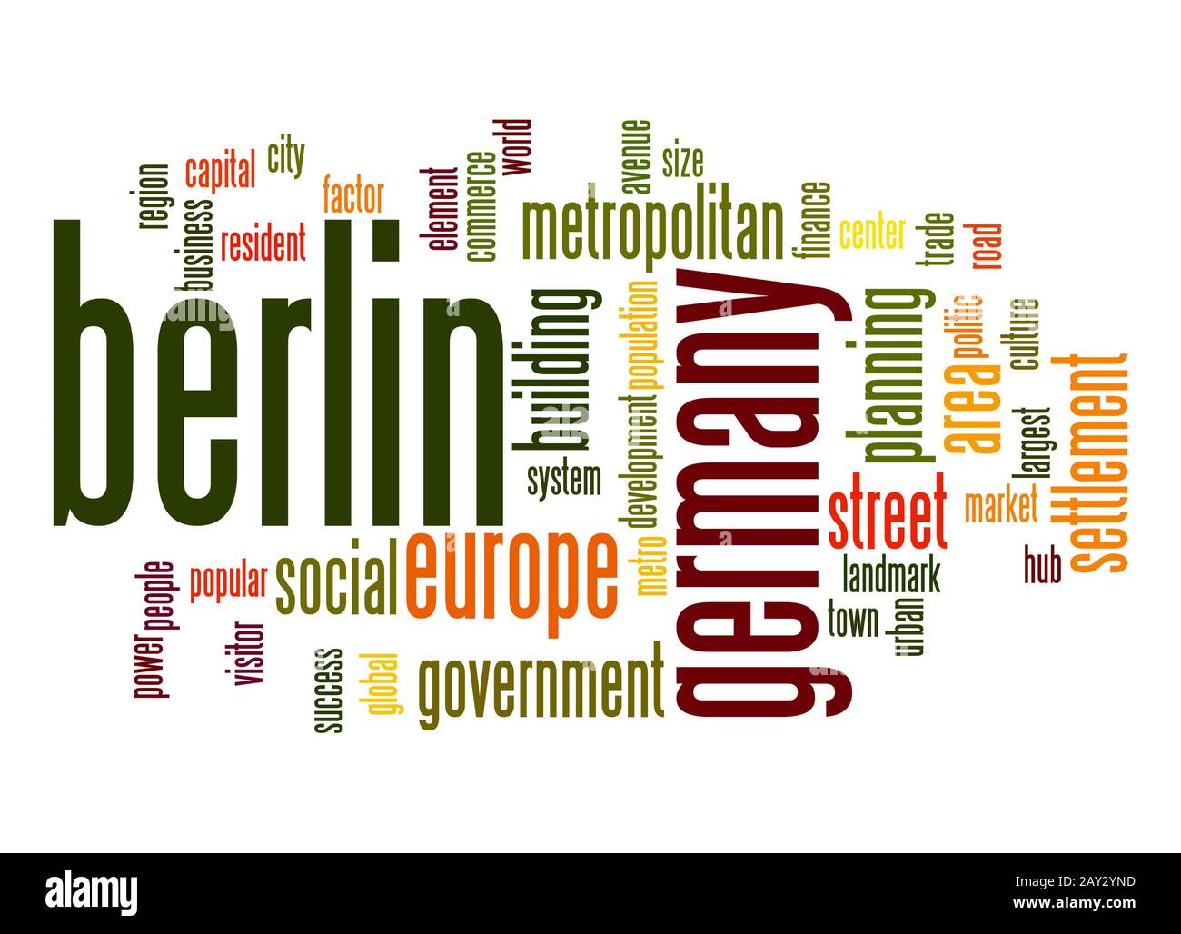 Berlin word cloud Stock Photo - Alamy