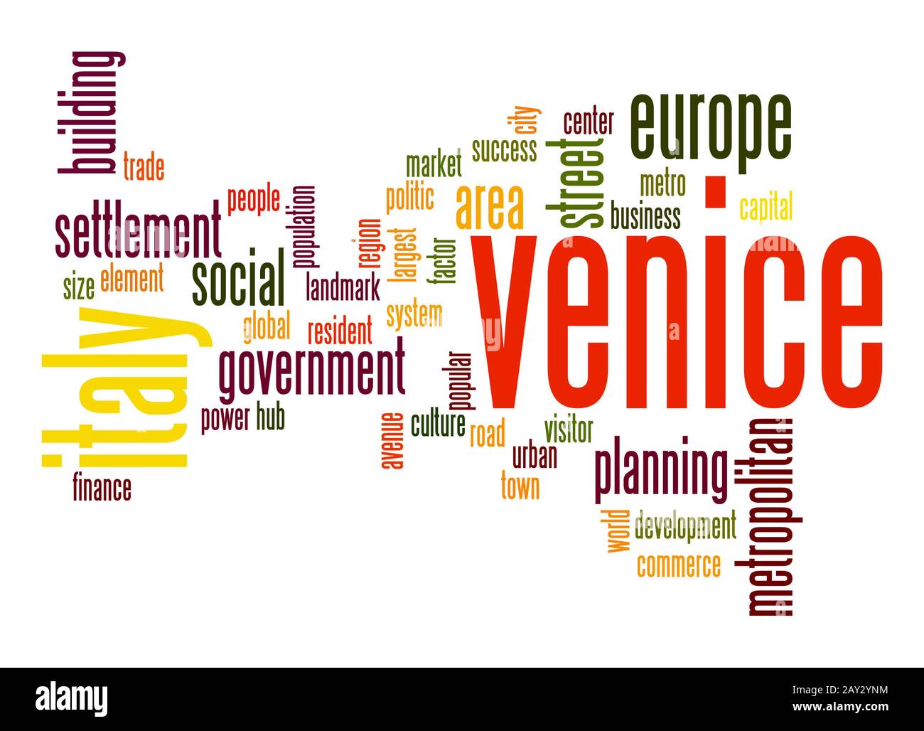 Venice word cloud Stock Photo - Alamy