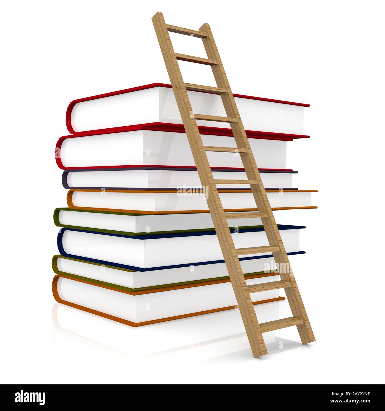Book and ladder Stock Photo - Alamy