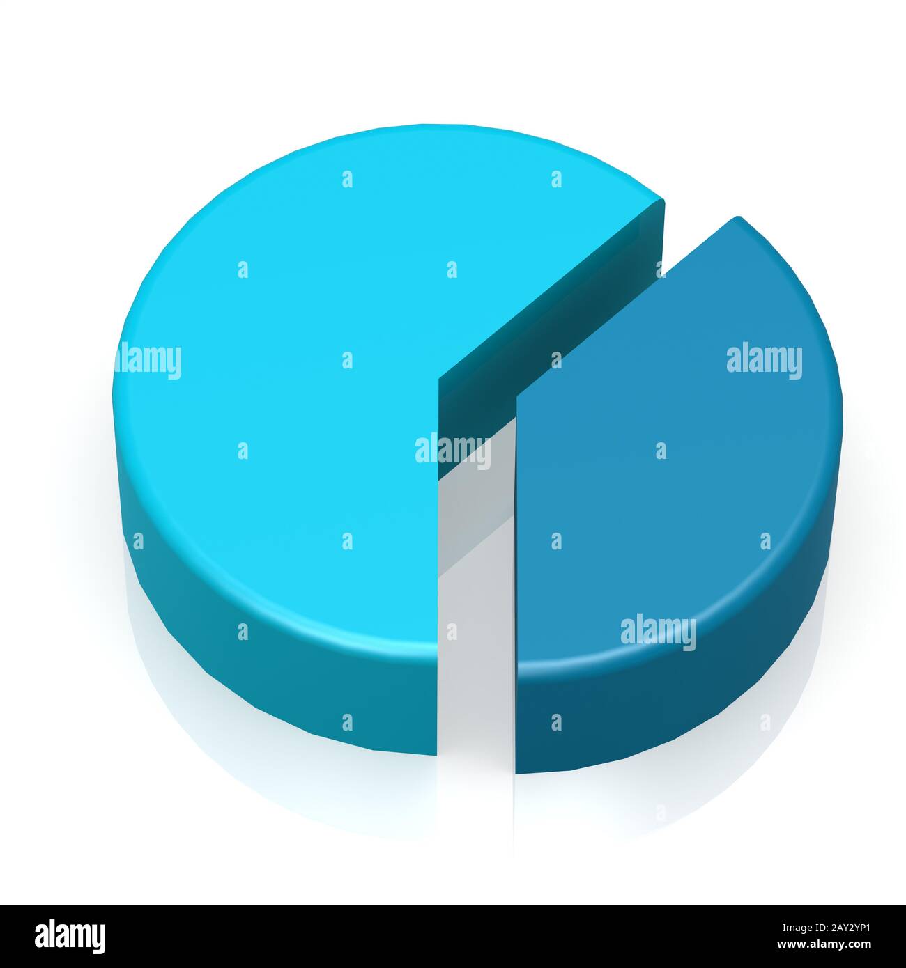 Blue pie chart Stock Photo - Alamy