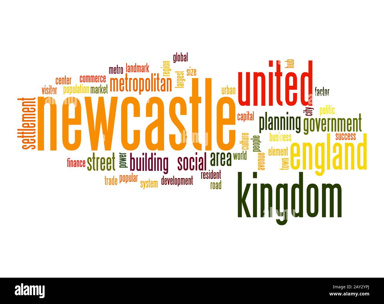 Newcastle word cloud Stock Photo - Alamy