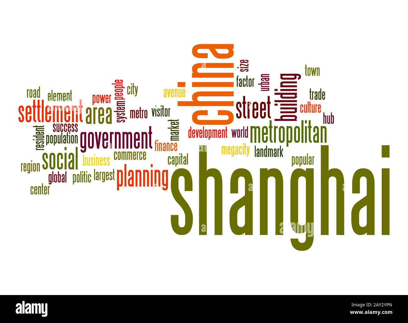 Shanghai word cloud Stock Photo - Alamy