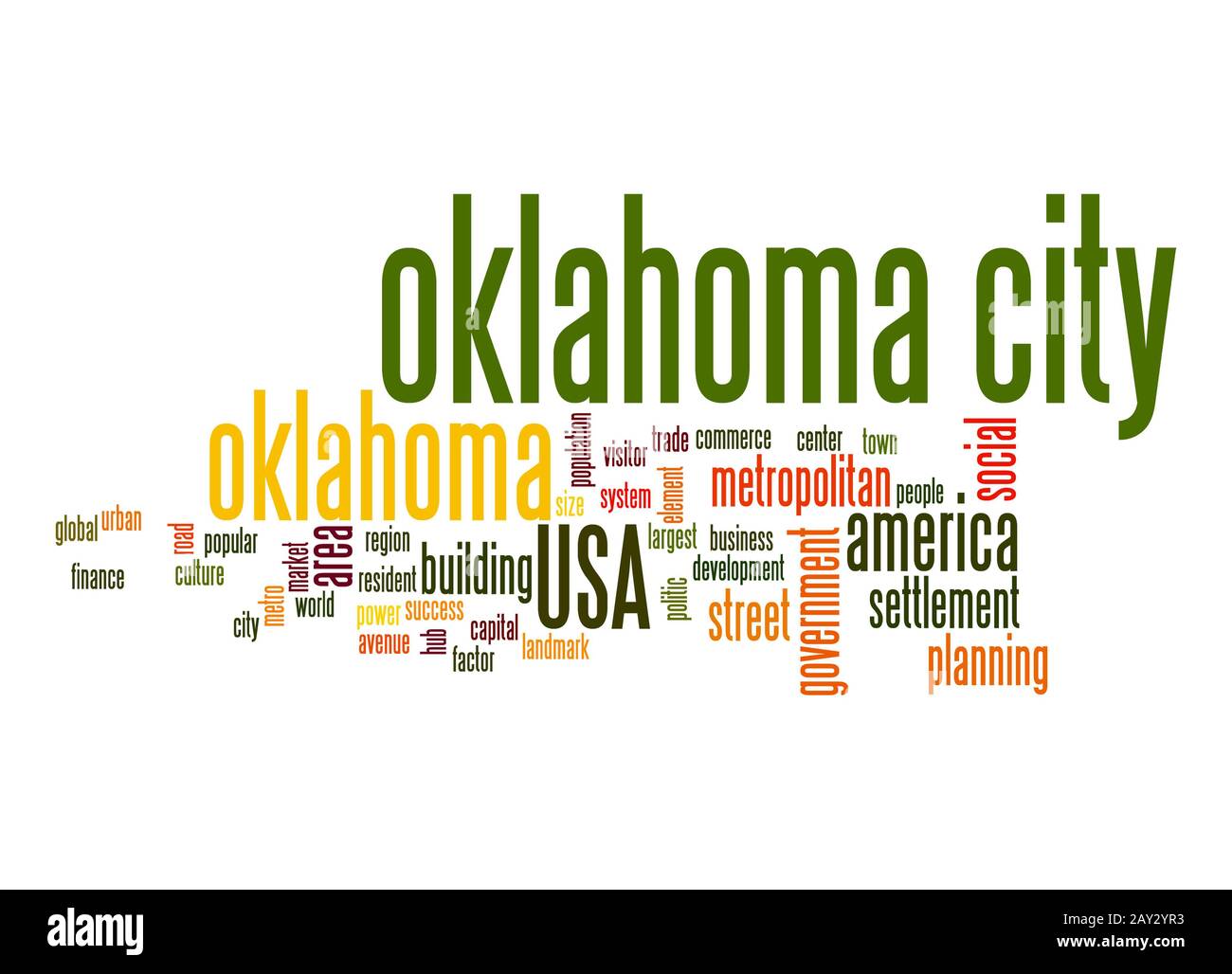 Oklahoma City word cloud Stock Photo - Alamy
