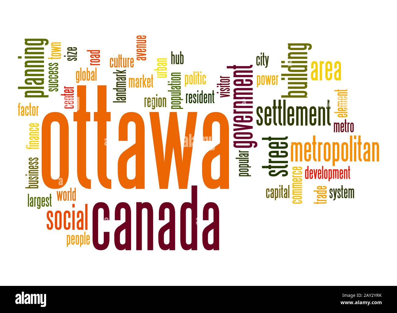 Ottawa word cloud Stock Photo - Alamy