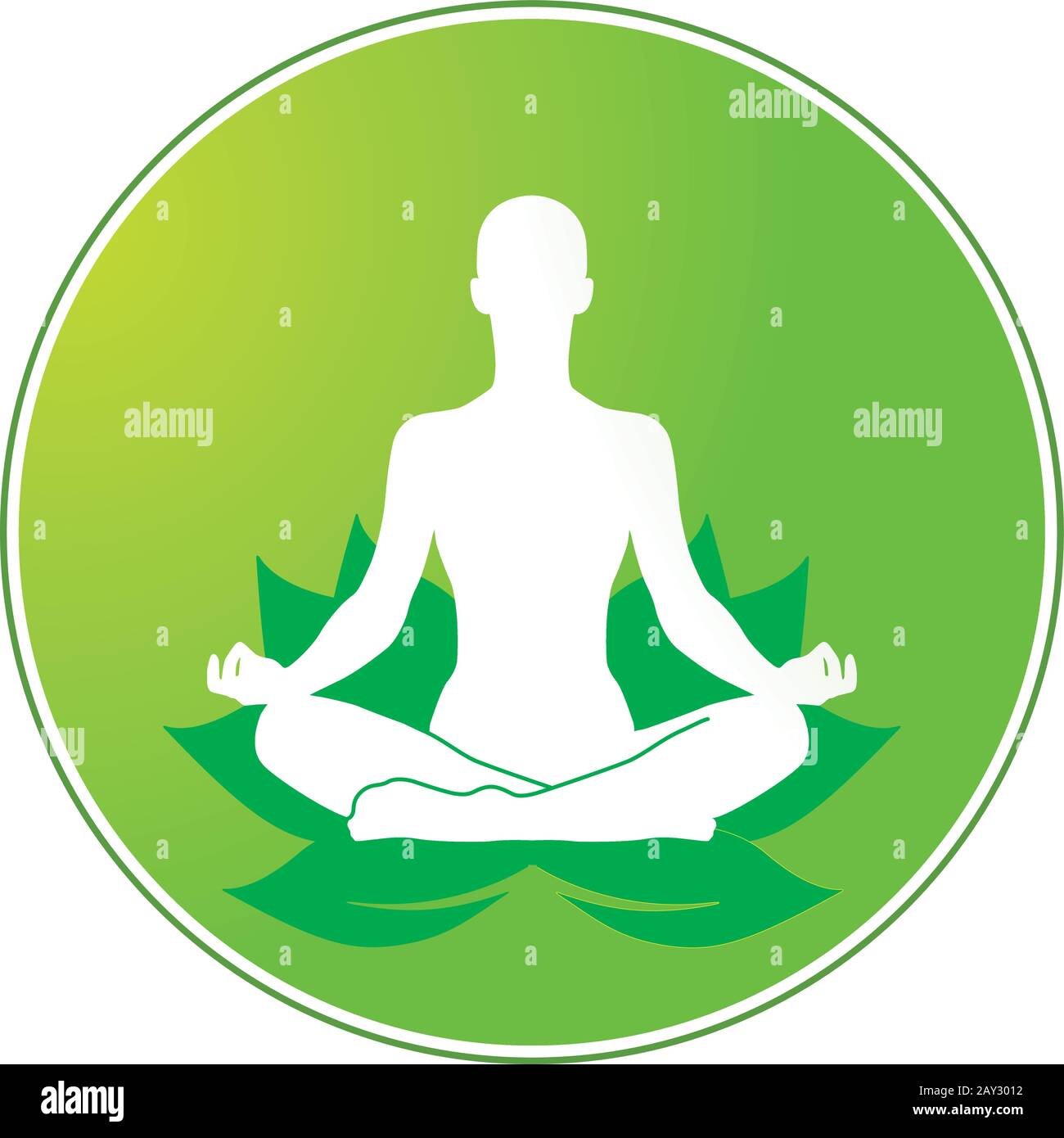 Yoga. Lotus position silhouette. - vector illustration Stock Vector ...