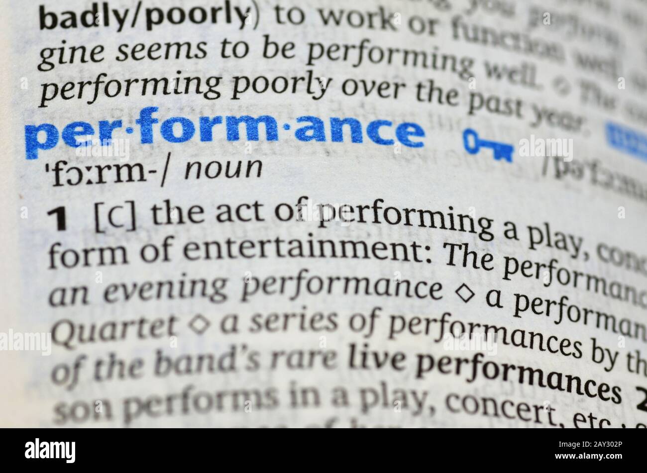 Performance Word High Resolution Stock Photography and Images - Alamy