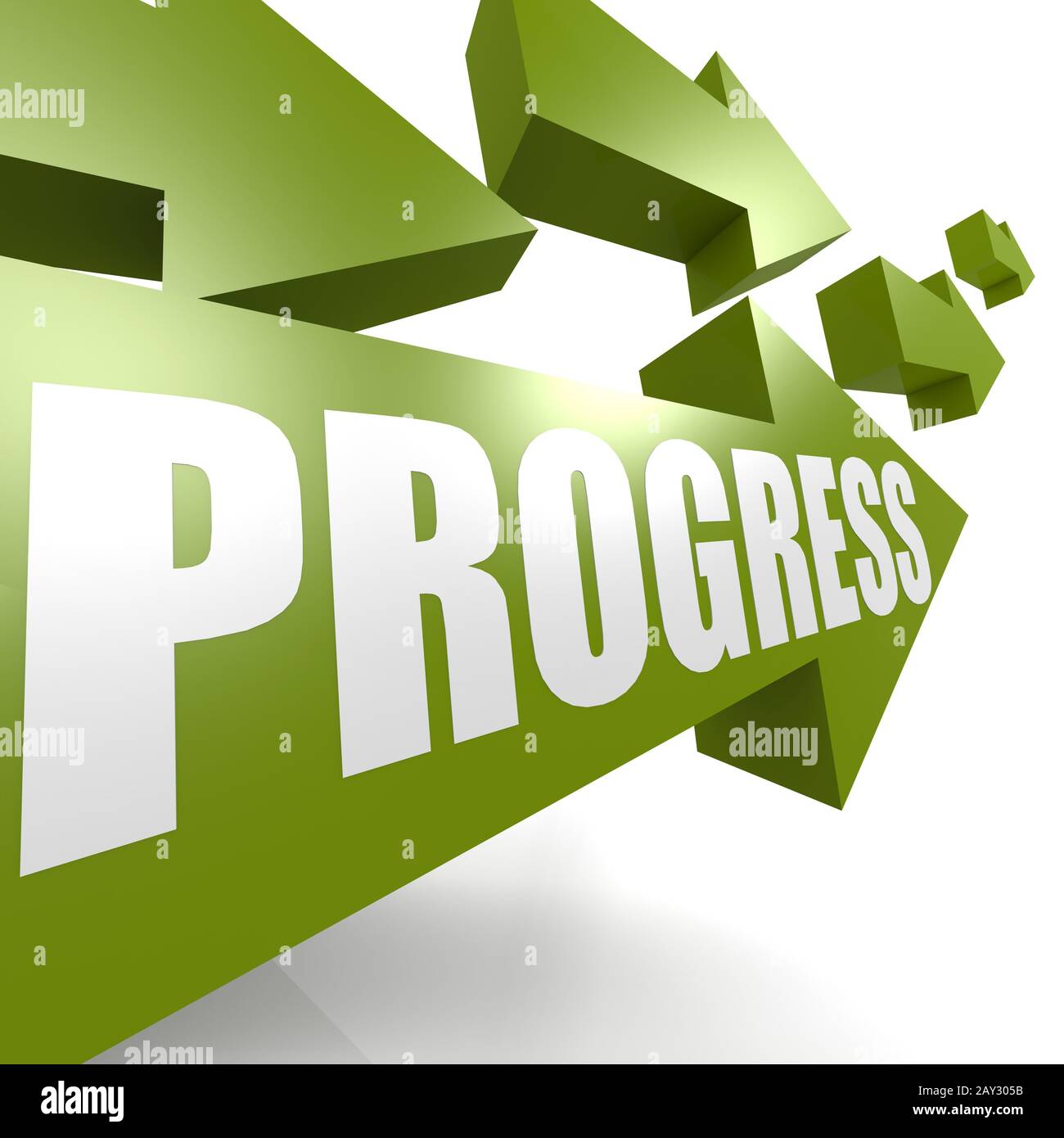 Progress arrow green Stock Photo - Alamy