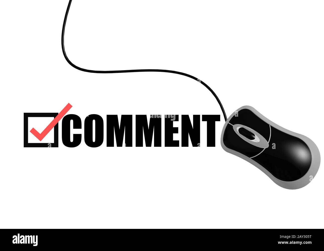 Comment with mouse Stock Photo - Alamy