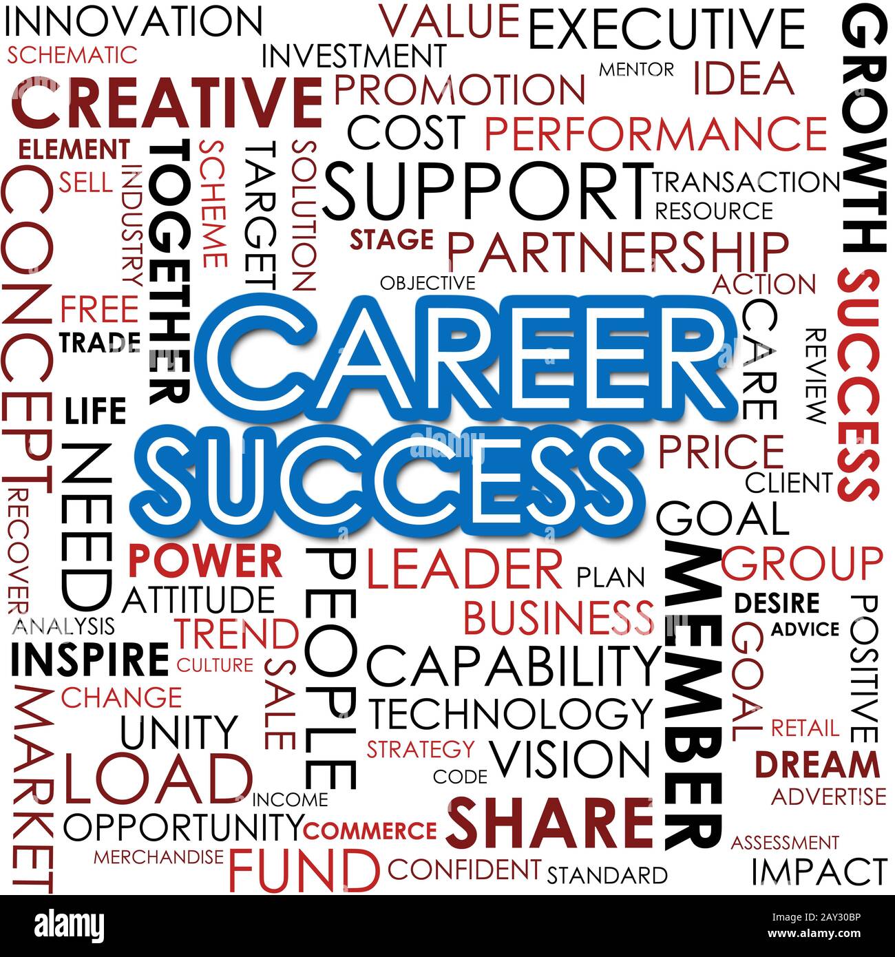 Career success word cloud Stock Photo - Alamy